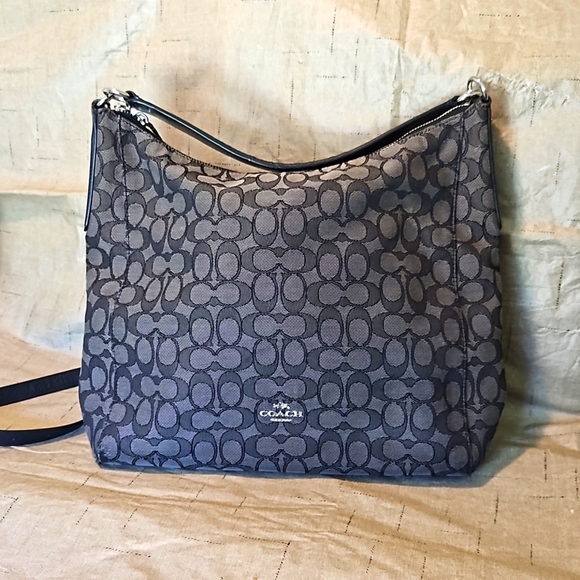 Coach | Bags | Authentic Coach Logo Signature Jacquard Boho Tan And ...